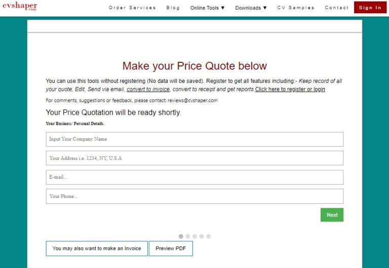 Top 5 Best Free Online Quotation Maker Tools - BlogSaays